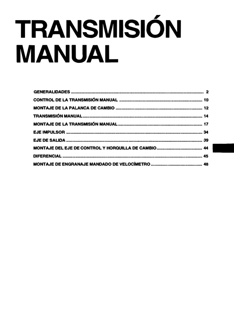 Transmision Manual M5AF3 PDF | PDF