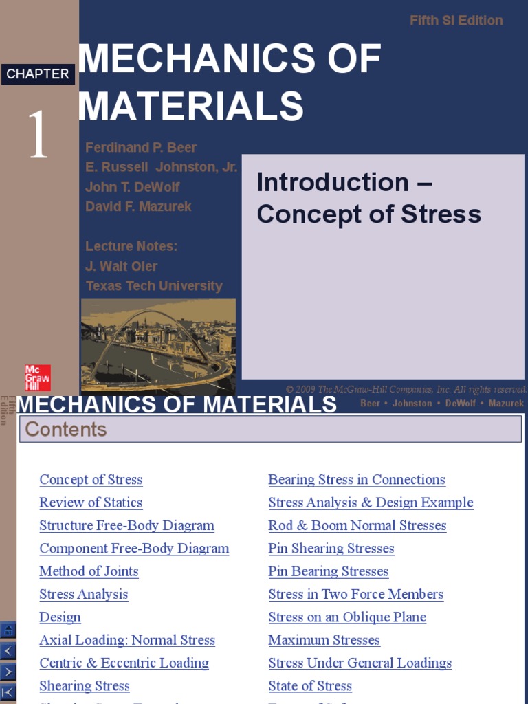 Introduction To The Concept of Stress | PDF | Stress (Mechanics ...