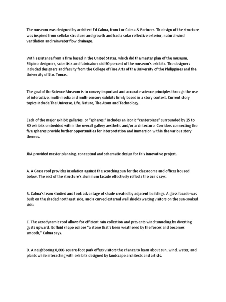 The Mind Museum: Ed Calma's Design | PDF | Museum | Design