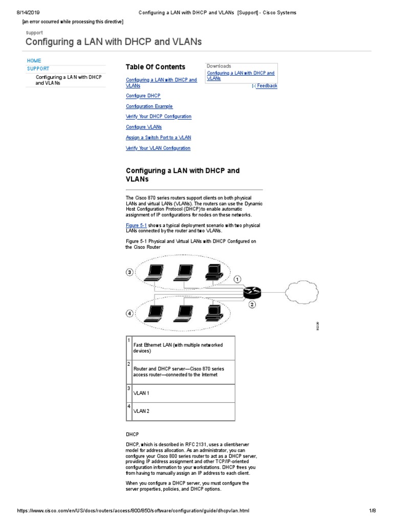 Configuring A LAN With DHCP and VLANs (Support) - Cisco Systems | PDF | Ip Address | Local Area ...