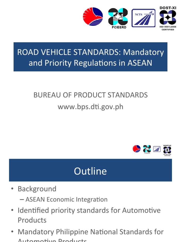 Road Vehicle Standards | PDF | Association Of Southeast Asian Nations ...