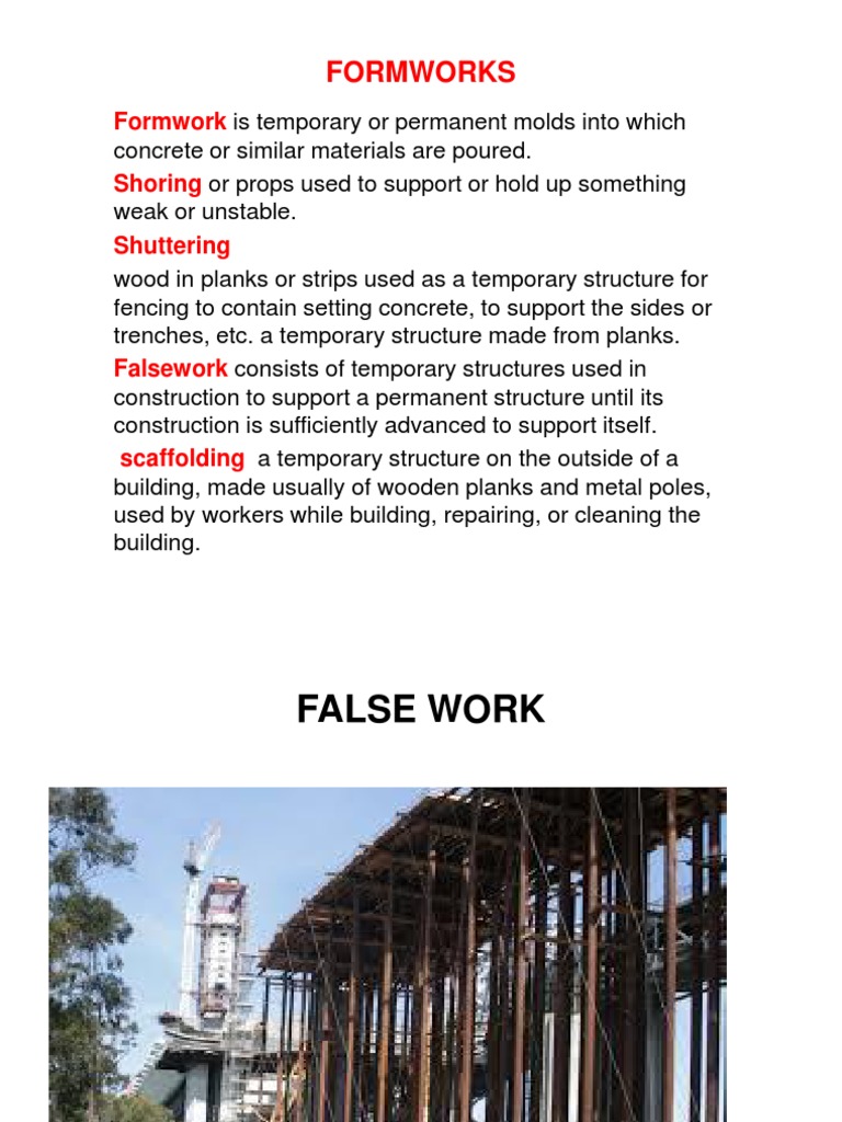 Formworks: Formwork Shoring Shuttering | PDF | Art