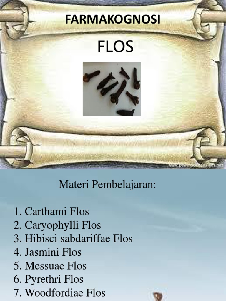 Farmakognosi: Jenis dan Kegunaan Flos | PDF | Griya & Taman | Sains ...