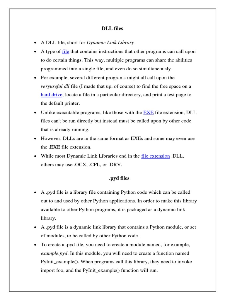 DLL Files | PDF | Library (Computing) | Computer File