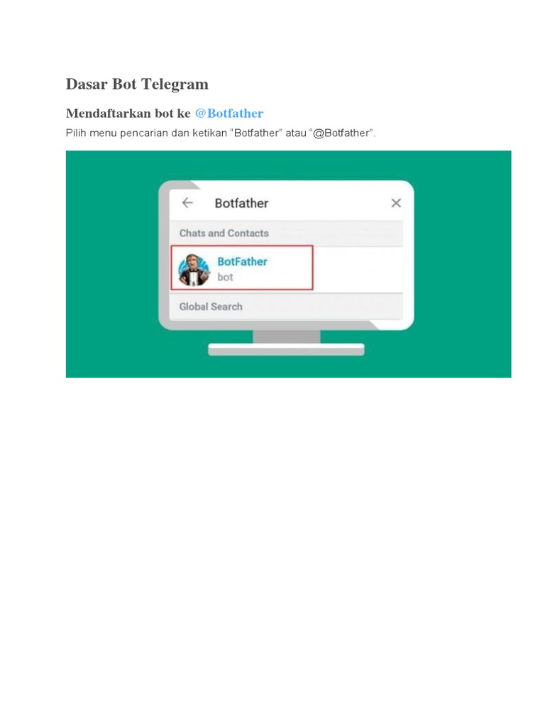 Panduan Membuat Bot Telegram Sederhana | PDF | Game & Aktivitas | Komputer
