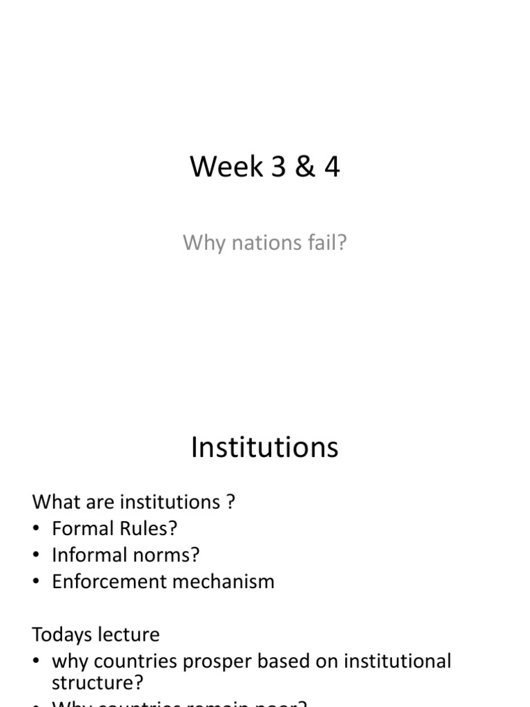 Why Nations Fail | PDF | Economic Growth | Economics