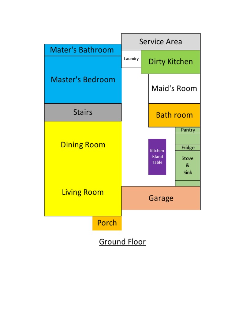 Dirty Kitchen Service Area Mater's Bathroom Master's Bedroom Maid's ...