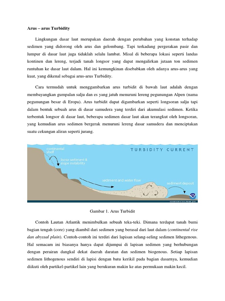 Arus dan Endapan Turbidit Laut | PDF