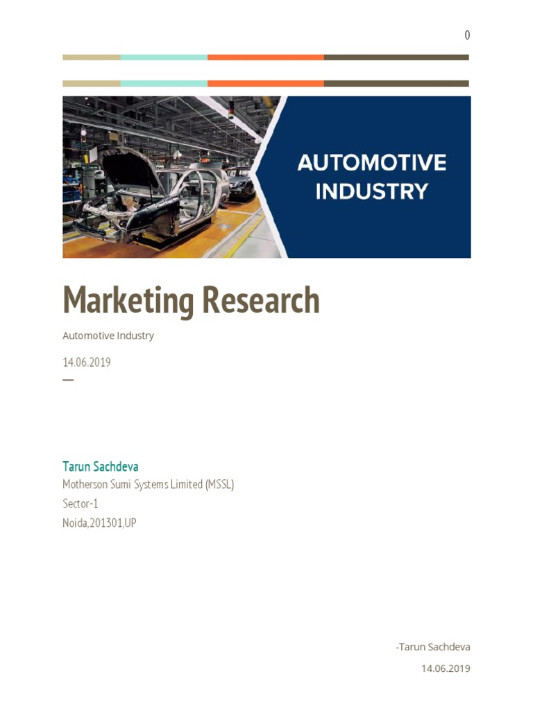 Indian Automobile Market Analysis 2019 | PDF | Marketing Research ...