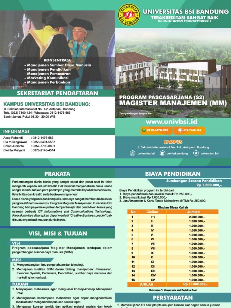 Brosur Pascasarjana Ubsi PDF | PDF