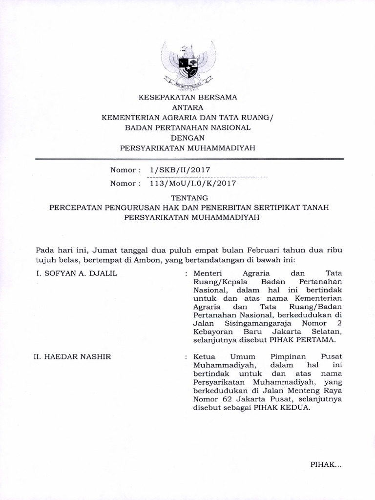 Contoh Mou | PDF