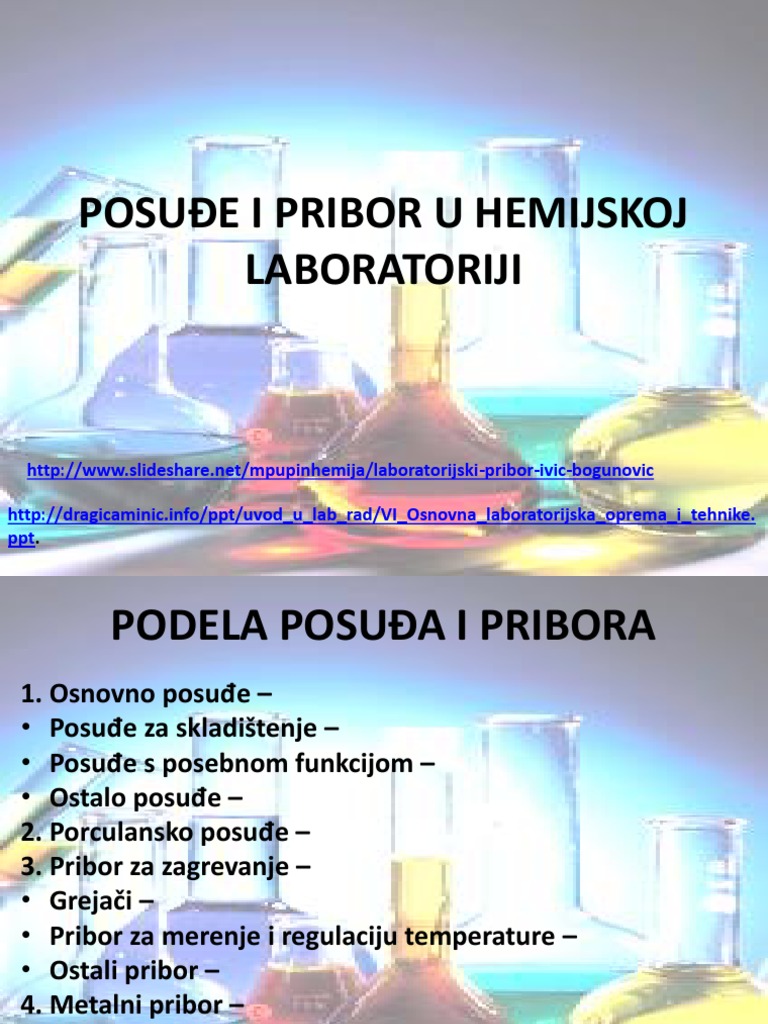 4 Posu - e I Pribor U Hemijskoj Laboratoriji | PDF