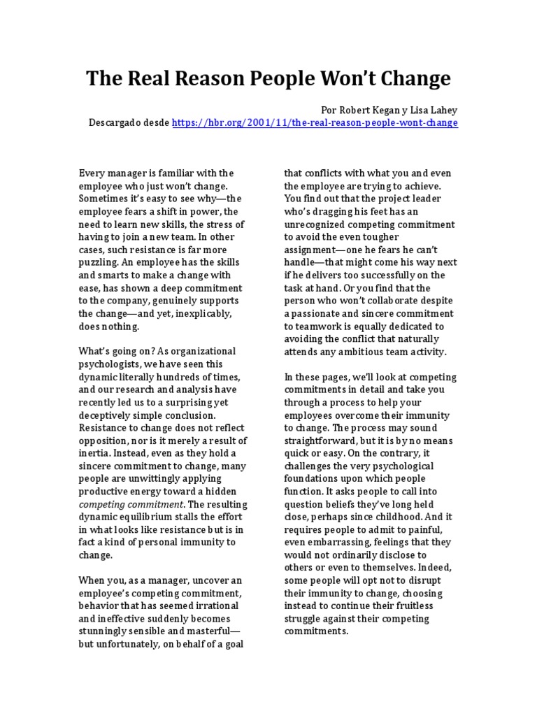 Understanding Change Resistance | PDF | Cognitive Science | Psychology
