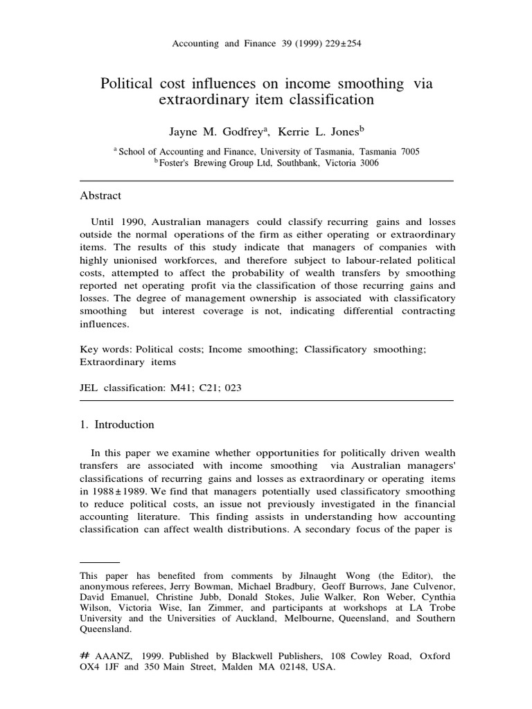 Godfrey1999 Fix Journal 2 | PDF | Executive Compensation | Employment