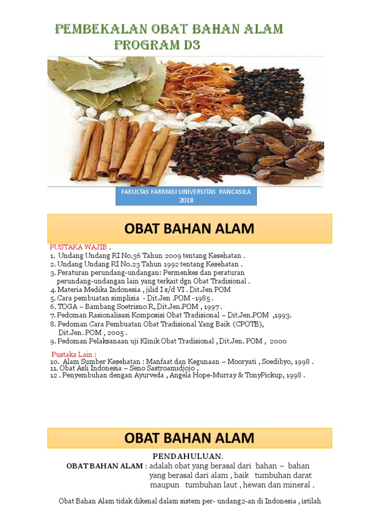 Obat Bahan Alam Lengkap | PDF