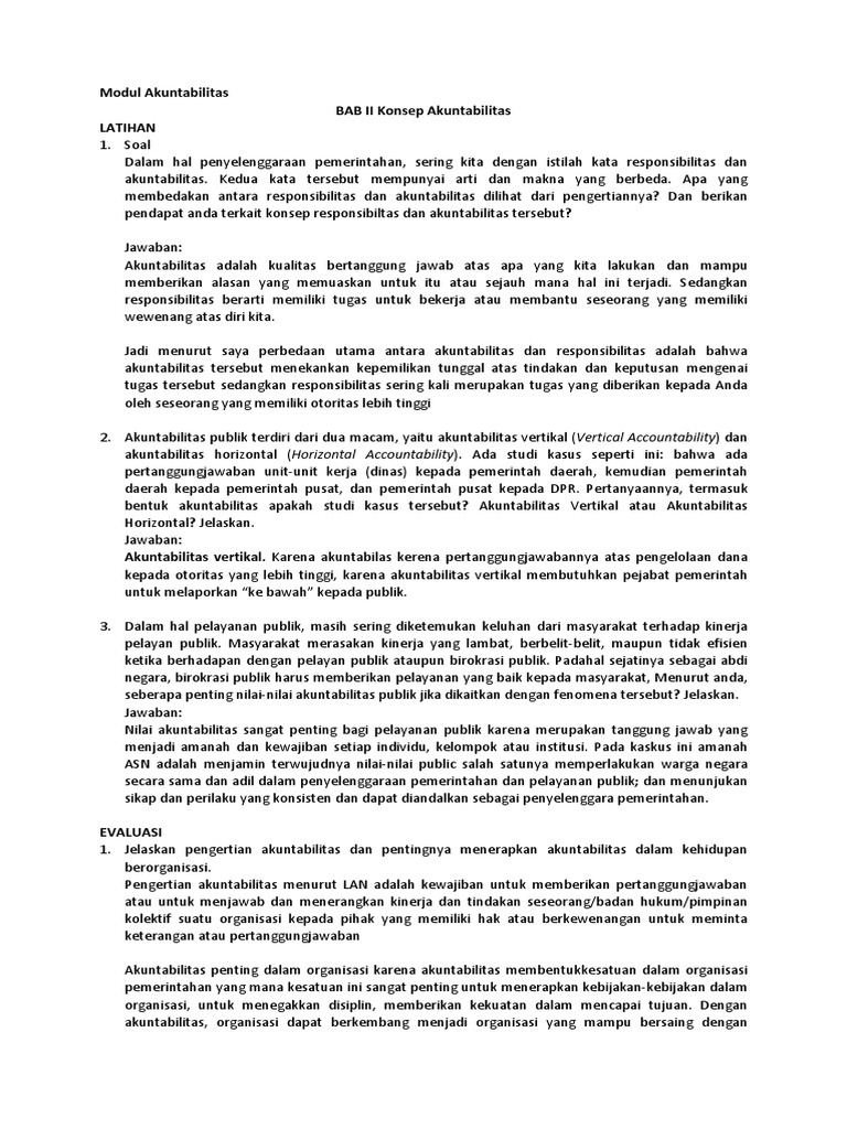 Modul Akuntabilitas Publik | PDF
