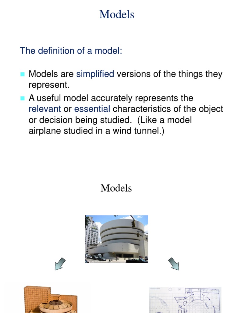 Models: The Definition of A Model: Simplified | PDF | Mathematical ...
