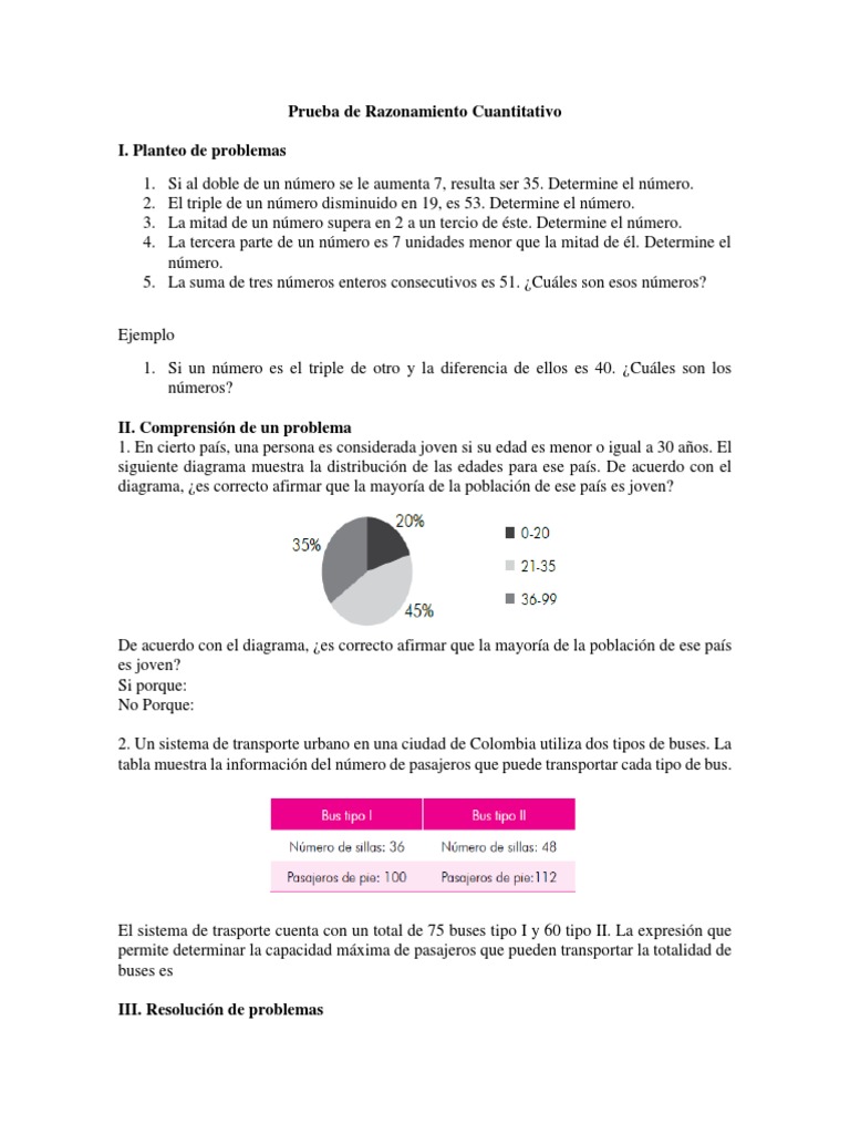 Ejemplos de Razonamiento Cuantitativo | PDF | Transporte | Business