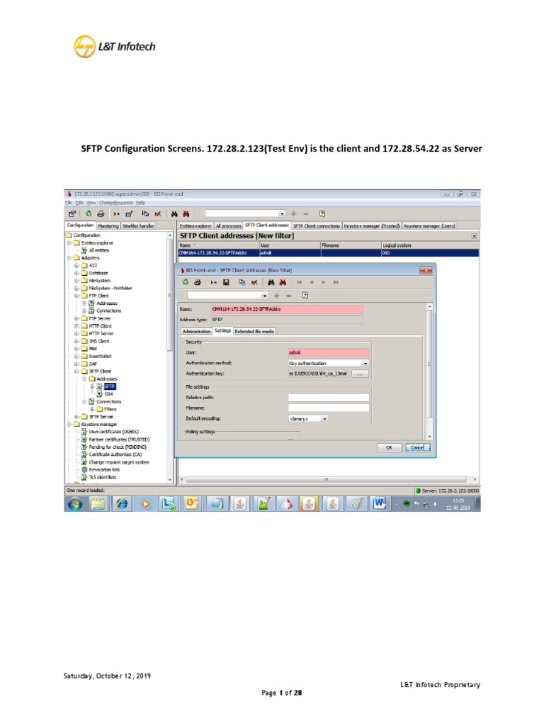 SFTP Screens Ashok | PDF | Internet Protocol Based Network Software | Internet Architecture