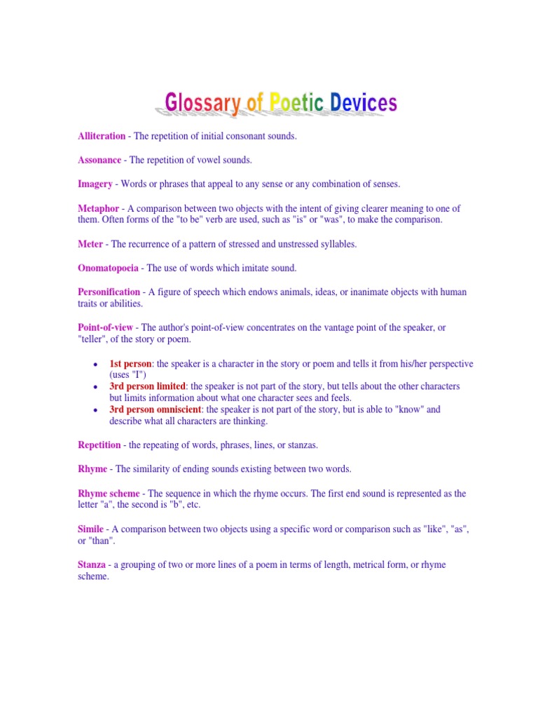 Poetic Devices | PDF