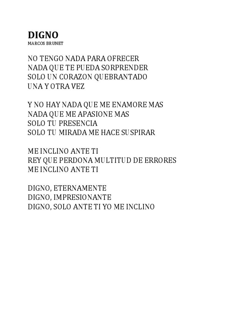 Digno Letra | PDF