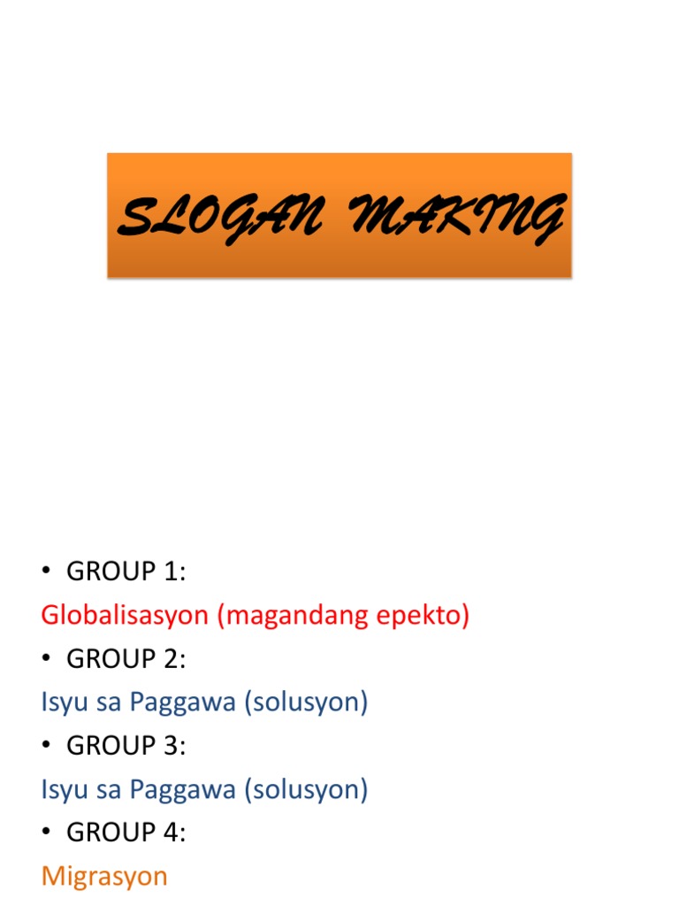 Slogan Making | PDF