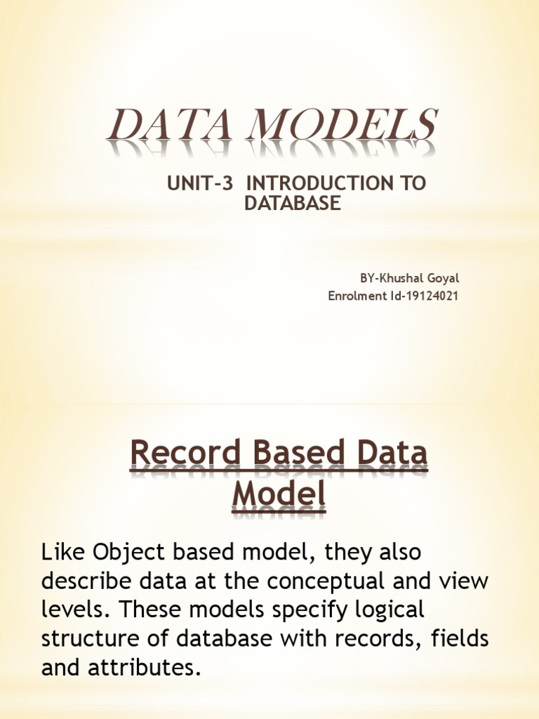 Record Based Data Model Pdf Relational Database Relational Model