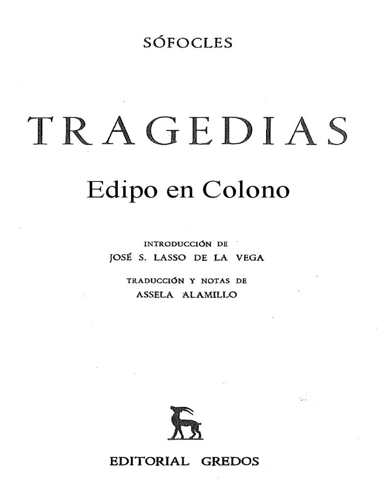 Edipo en Colono | PDF | Edipo | Religión Griega Antigua