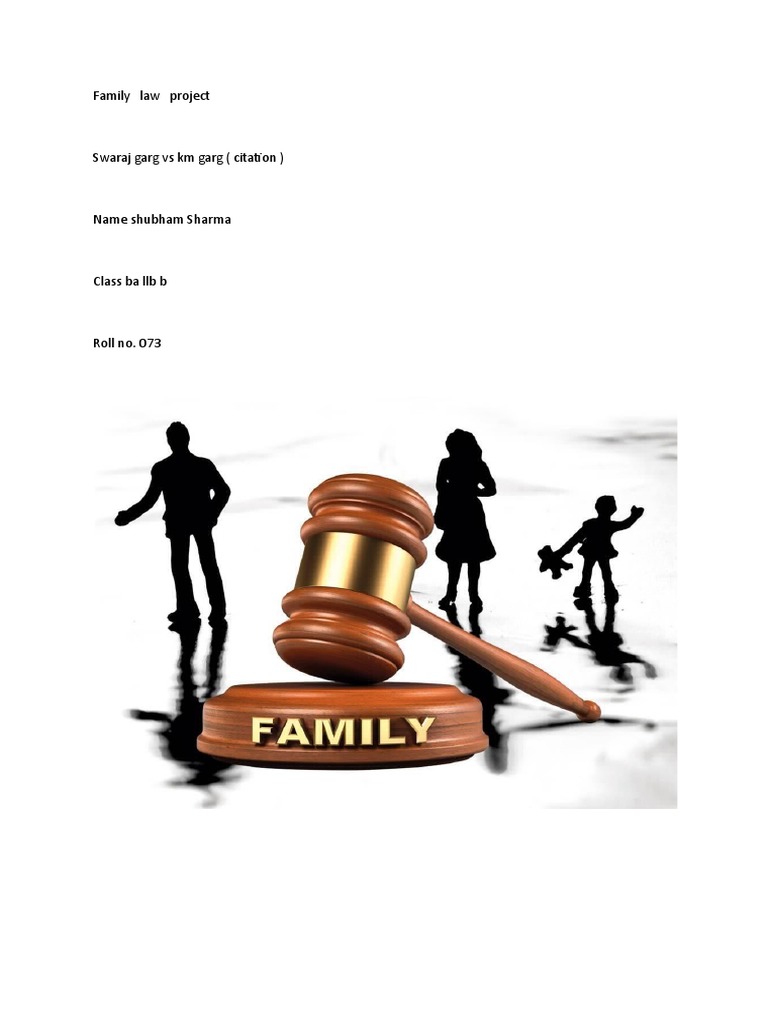 Family Law Project | PDF | Burden Of Proof (Law) | Marriage