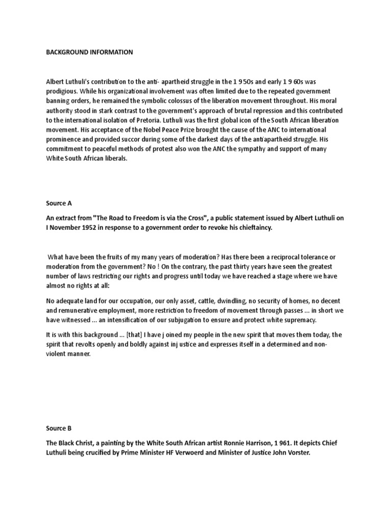 Background Information | PDF | African National Congress | Apartheid