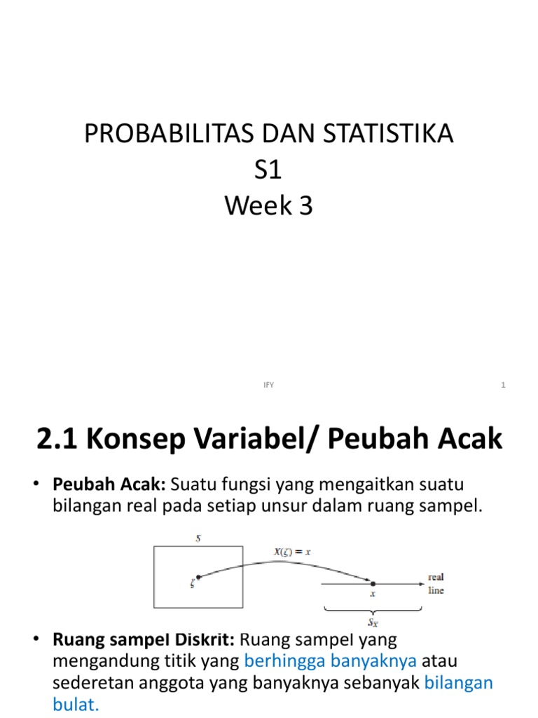 Variabel Acak dan Distribusi Peluang | PDF