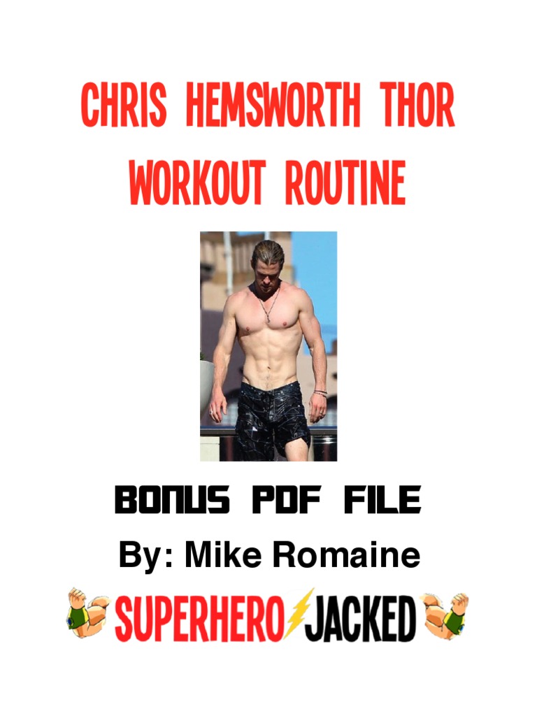 Chris Hemsworth Thor Workout Routine: Bonus PDF | PDF | Thor
