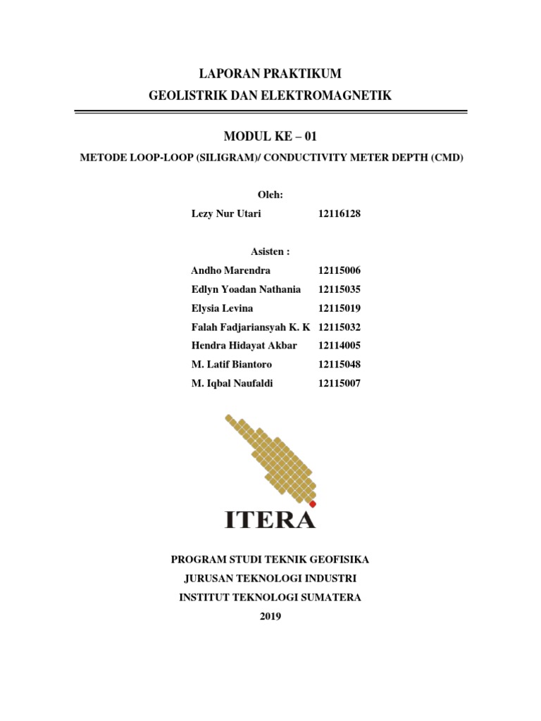 METODE LOOP-LOOP (SILIGRAM) / CONDUCTIVITY METER DEPTH (CMD) - 12116128 ...