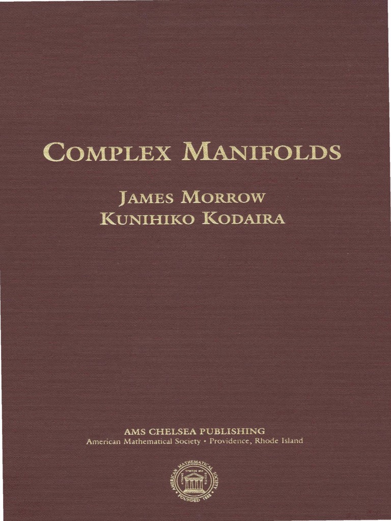 Complex Manifolds | PDF | Differentiable Manifold | Holomorphic Function