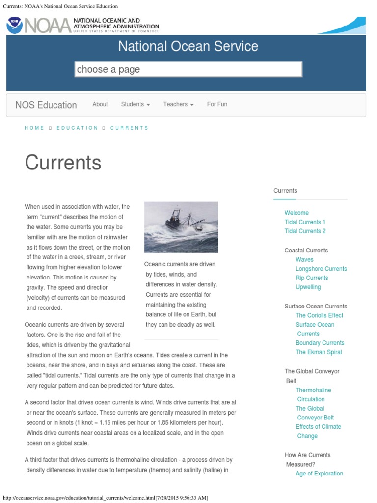 Currents Tutorial | PDF | Tide | Beach