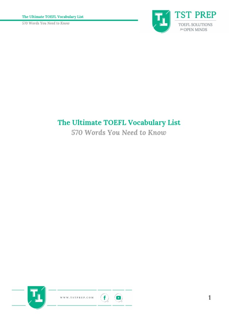 The Ultimate TOEFL Vocabulary List TEC | PDF | Adjective | Noun
