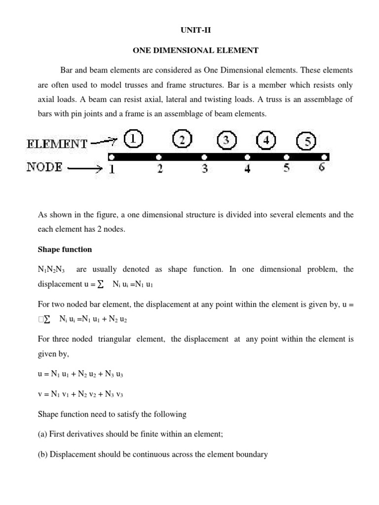 1D Bar and Beam Elements Guide | PDF | Finite Element Method ...