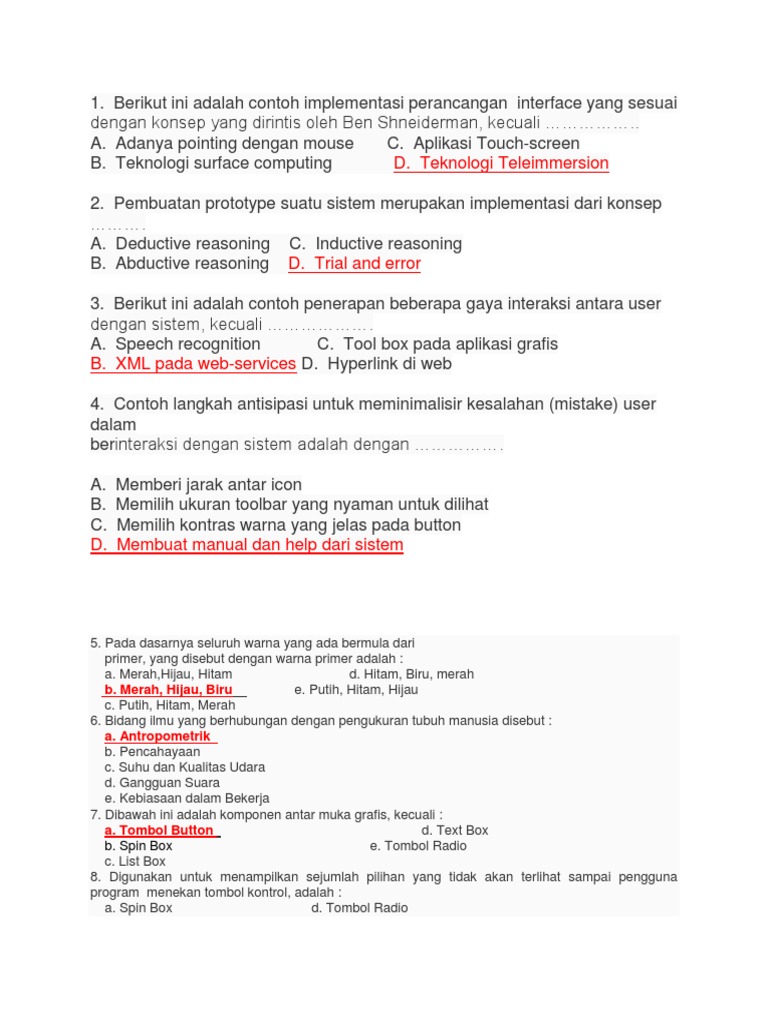 Soal Uts Imk | PDF