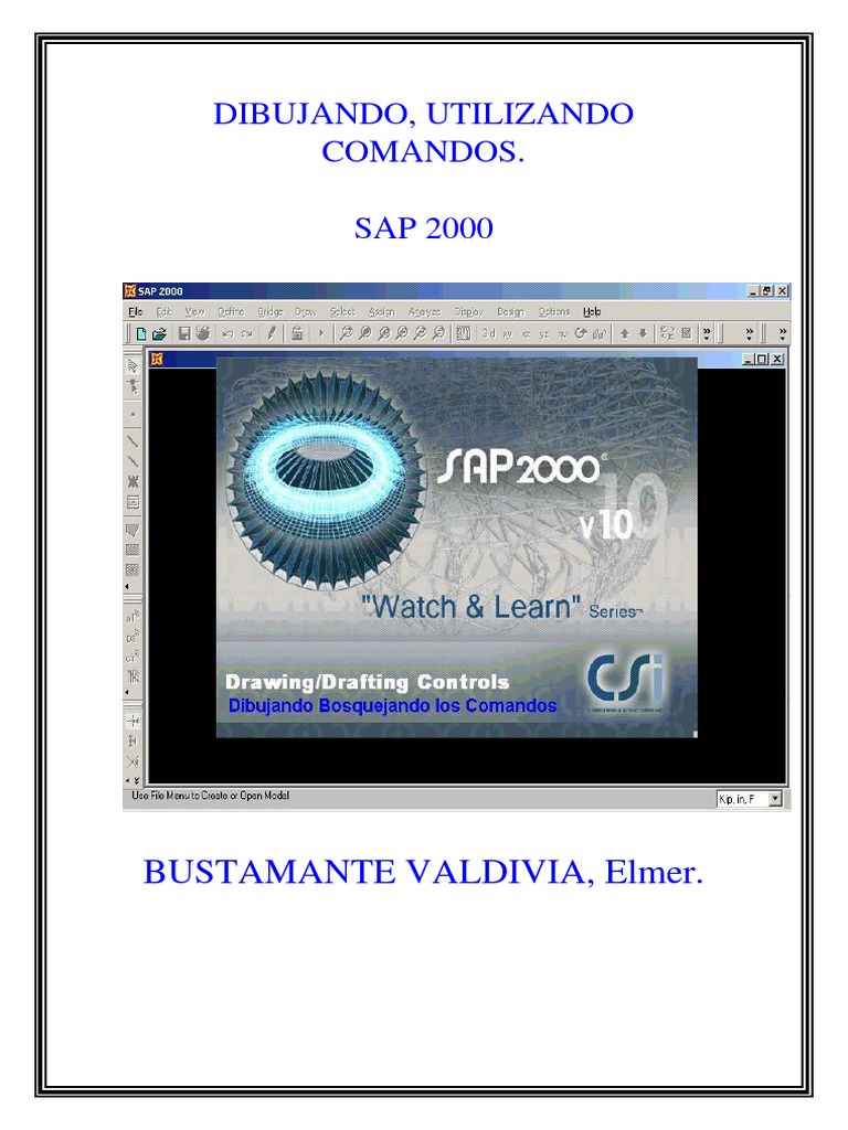 Dibujando, Utilizando Comandos SAP 2000 | PDF | Agitación | Ocio