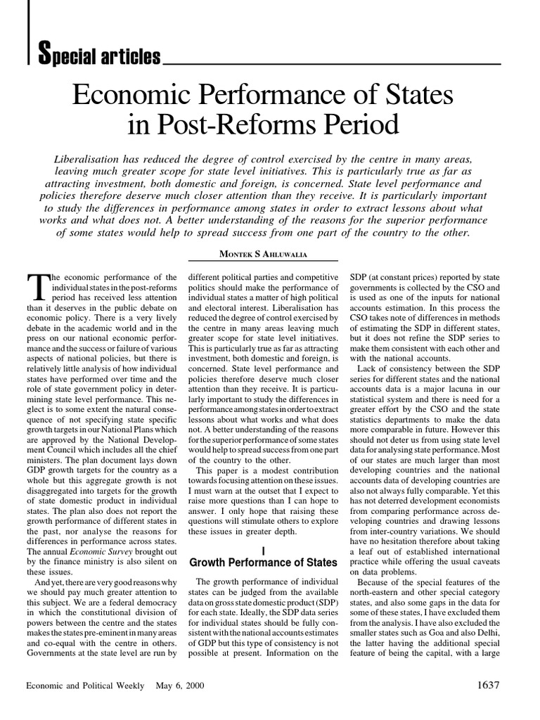 Analyzing State Economic Performance | PDF | Gini Coefficient ...