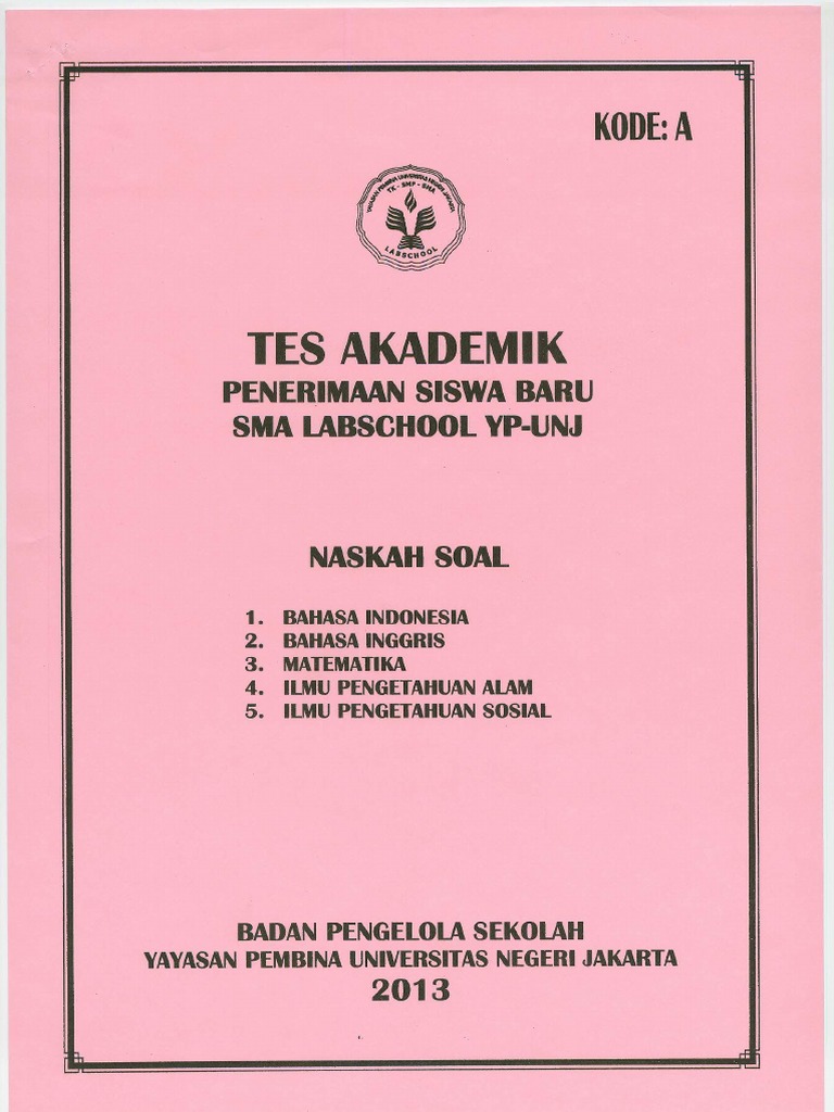 Soal Psb Sma A 2013 2014 Pdf