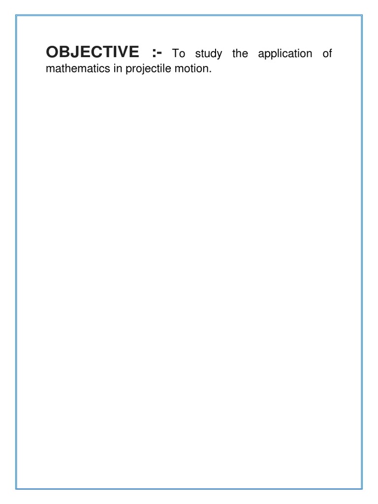 Math Investigatory Project | PDF | Euclidean Vector | Projectiles