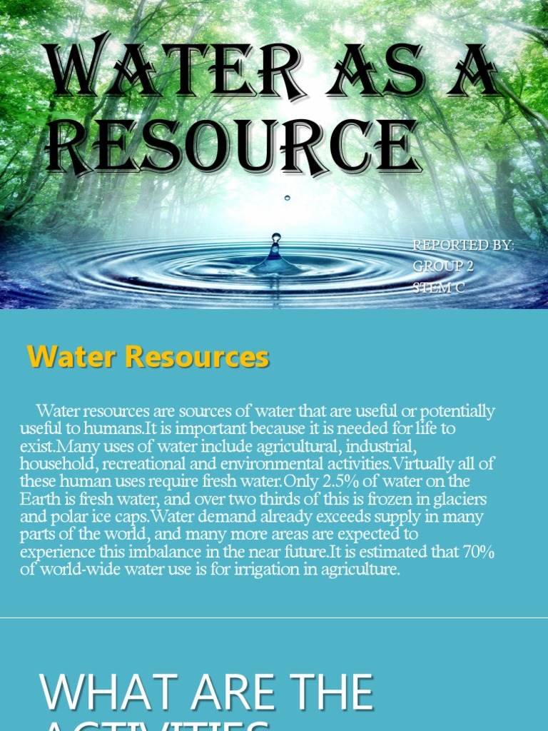 Water As A Resource | PDF | Water Conservation | Water Resources