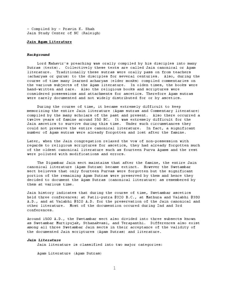 Agam | PDF | Sutra | Indian Religions