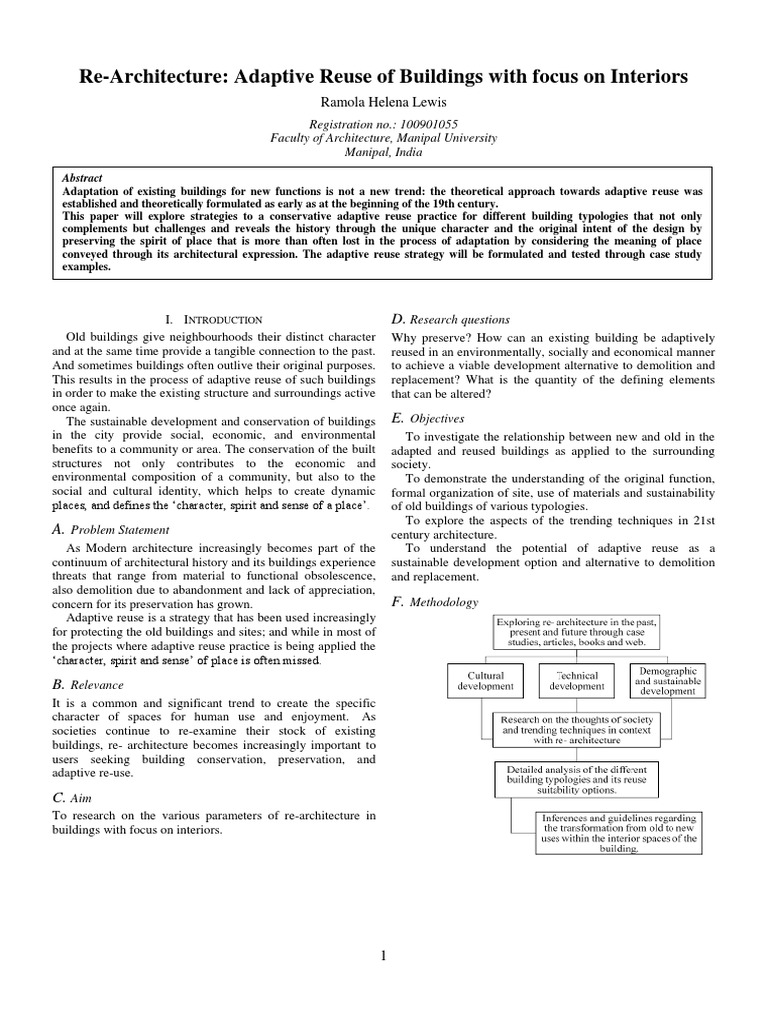 Re-Architecture: Adaptive Reuse Strategies | PDF | Reuse | Sustainability
