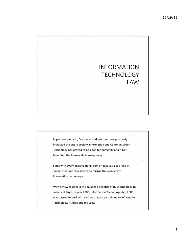 It Act Pdf Computer Data Storage Input Output