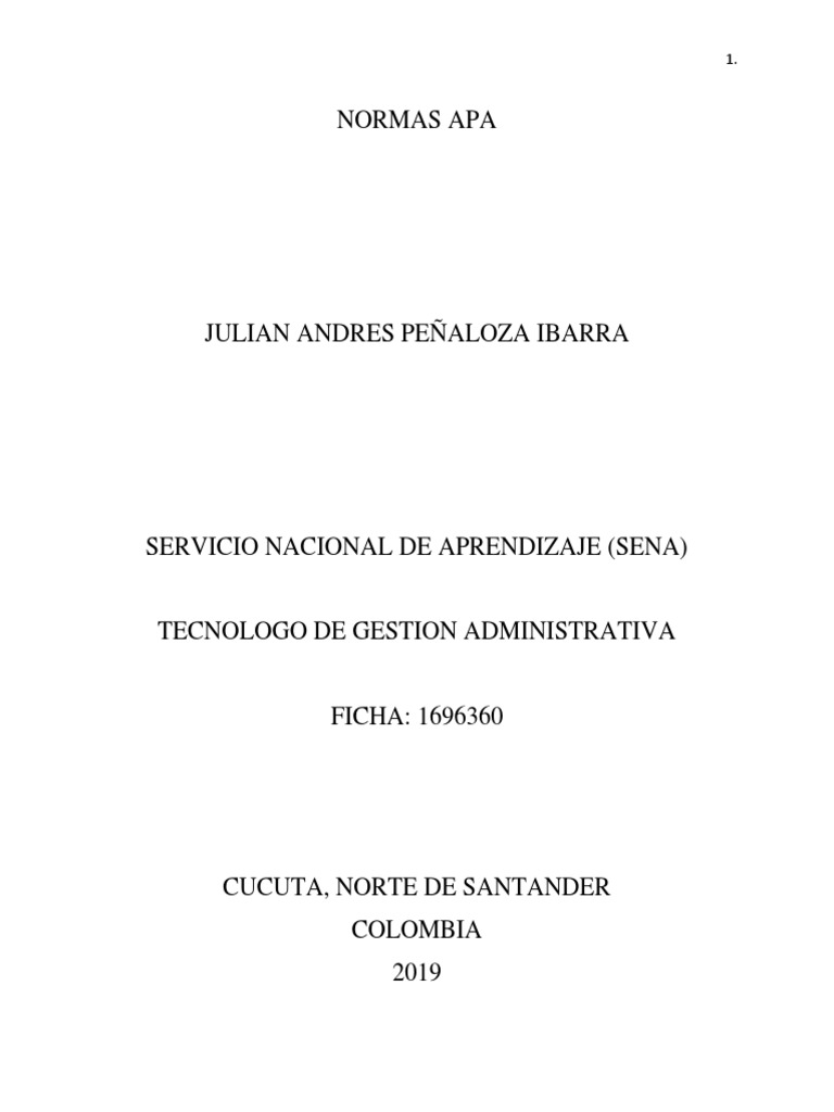 Informe Normas Apa | PDF | Estilo apa | Texto