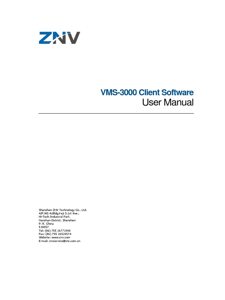 VMS-3000 User Manual | PDF | Live Preview | Ip Address