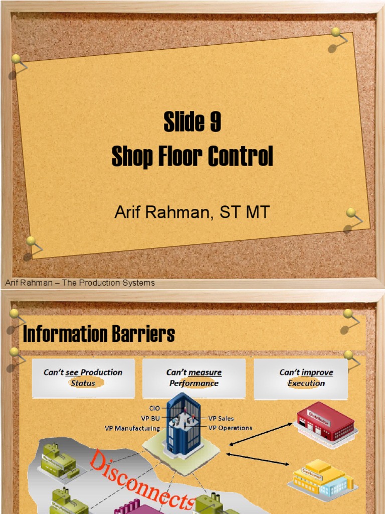 Slide 9 Shop Floor Control: Arif Rahman, ST MT | PDF | Operations ...