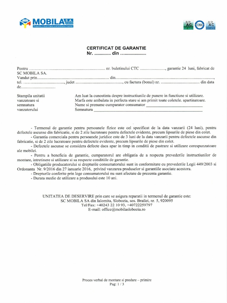 Files Certificat Garantie | PDF